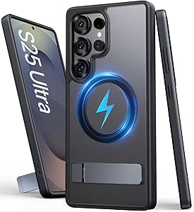 Amazon.com: SIXBOX for Samsung Galaxy S25 Ultra Case, Compatible with MagSafe & Built-in Stand ...