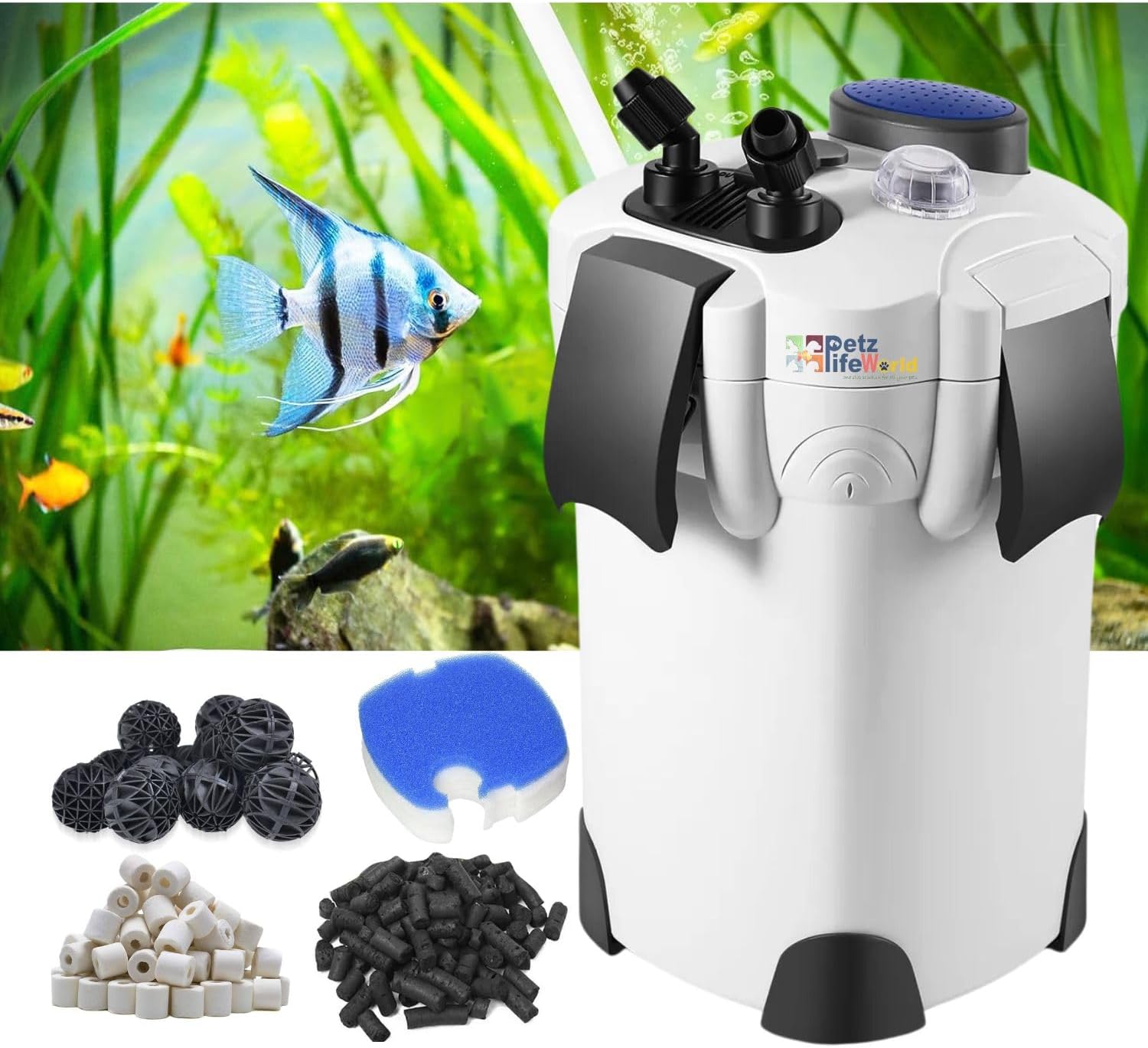 VAYINATO® Multi Stage Aquarium External Outside Canister Filter ...
