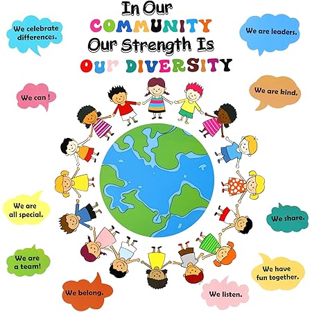 Amazon.com: 92 Pieces One World Together Classroom Decorations We Can ...
