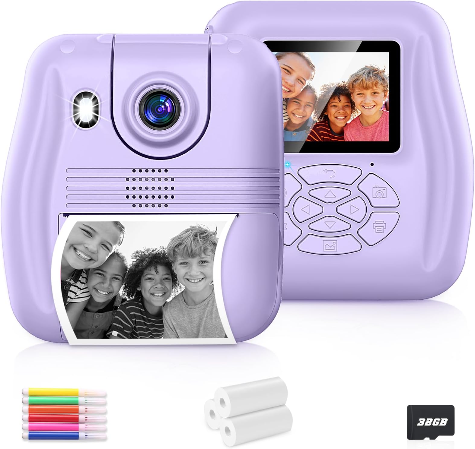 Amazon.com : Kids Camera Instant Print, Christmas Birthday Gifts for 3 ...