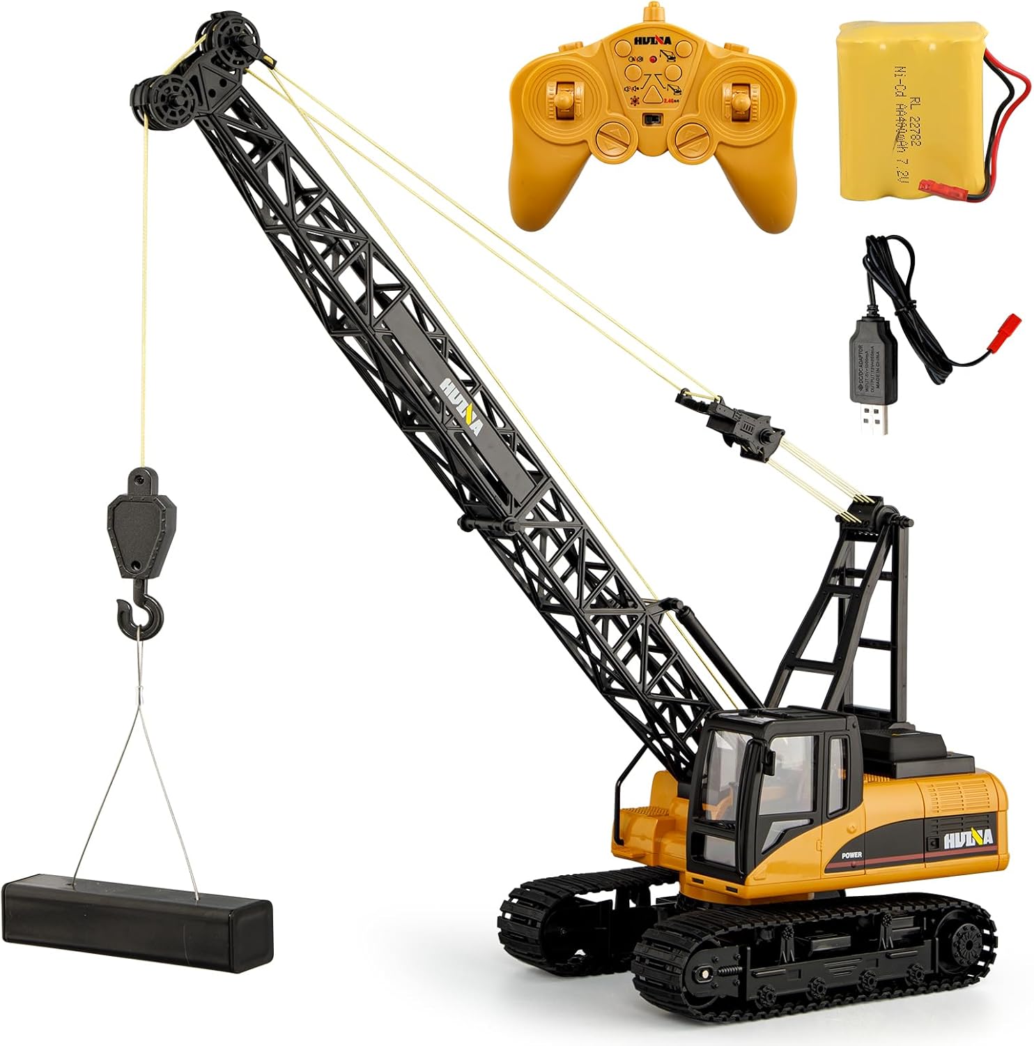 Amazon.com: HUI NA Remote Control Crane Toy 1/14 Scale with 15 Channel ...