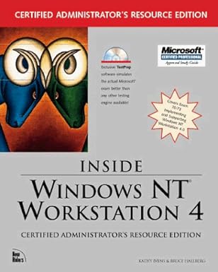Amazon | Inside Windows Nt Workstation 4: Certified Administrator's ...