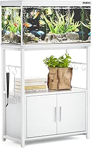 Amazon.co.jp: DEWEL 水槽台 60cm水槽用 水槽設置台 水槽 ラック アジャスター/フック付き キャビネット付き水槽棚 水槽スタンド 水槽置き台 頑丈 幅60cm 奥行き ...