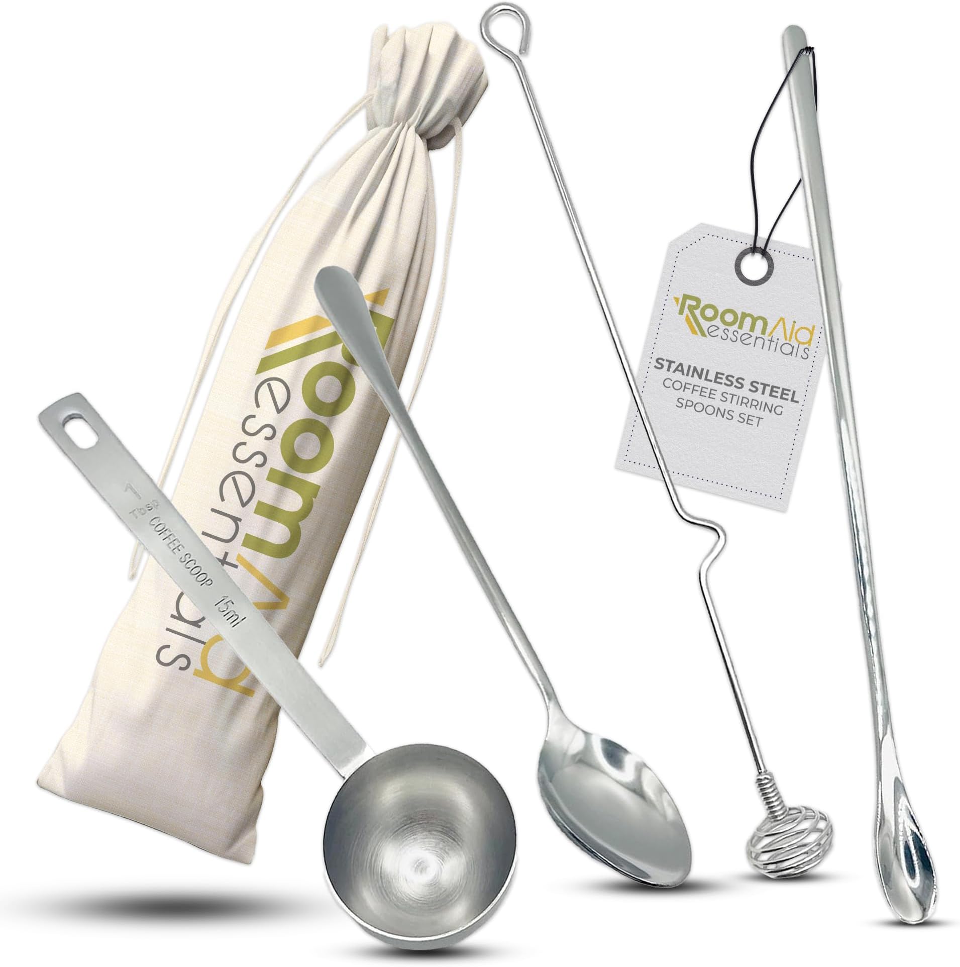 Amazon.com: Stainless Steel Coffee Spoons - Beverage Mixing Spoons ...