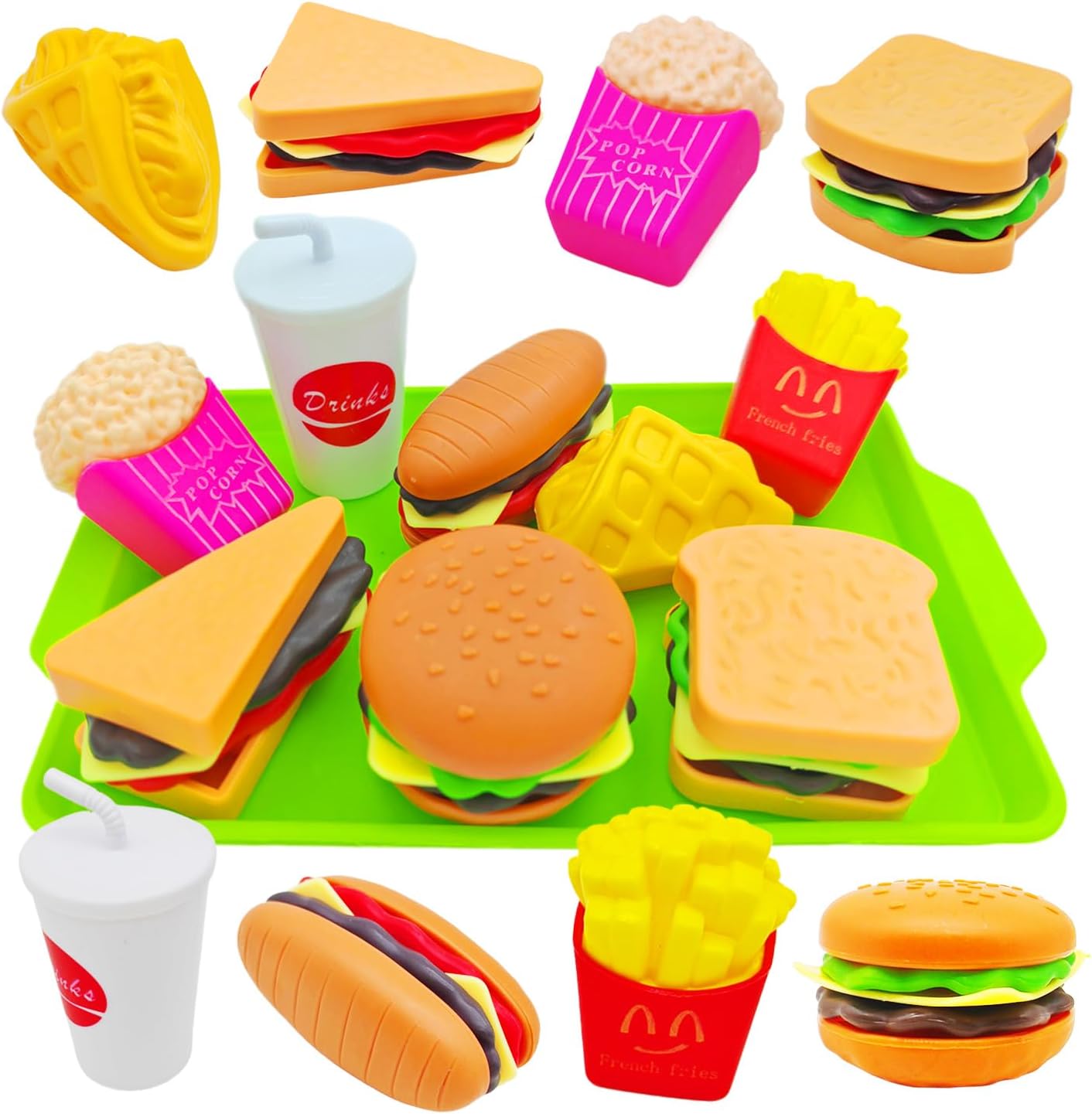 Cuackamily Pretend Play Food Sets for Children, Mini Play Food Sets ...