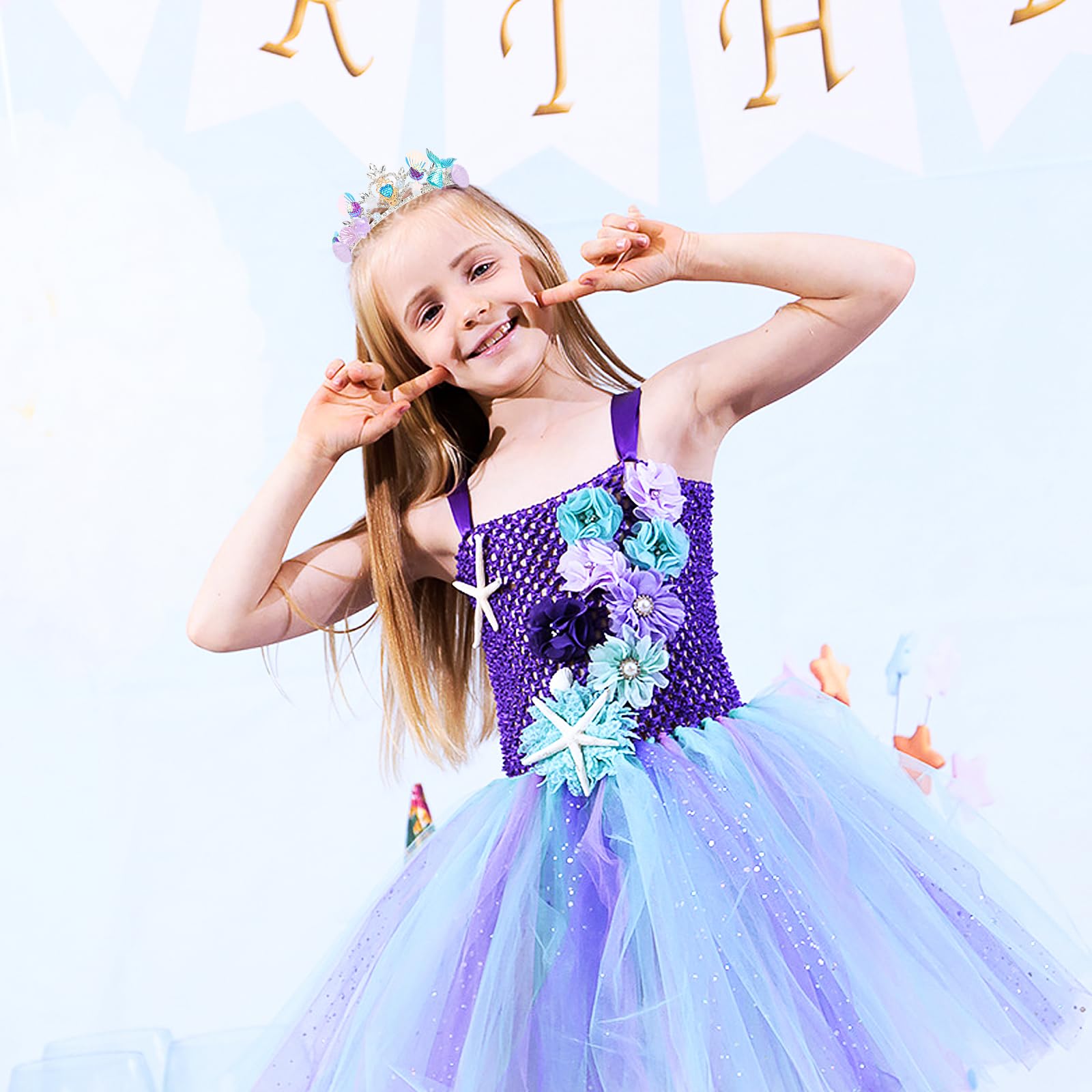 Snapklik.com : CIEHER Mermaid Crown For Girls Mermaid Headband Girls ...