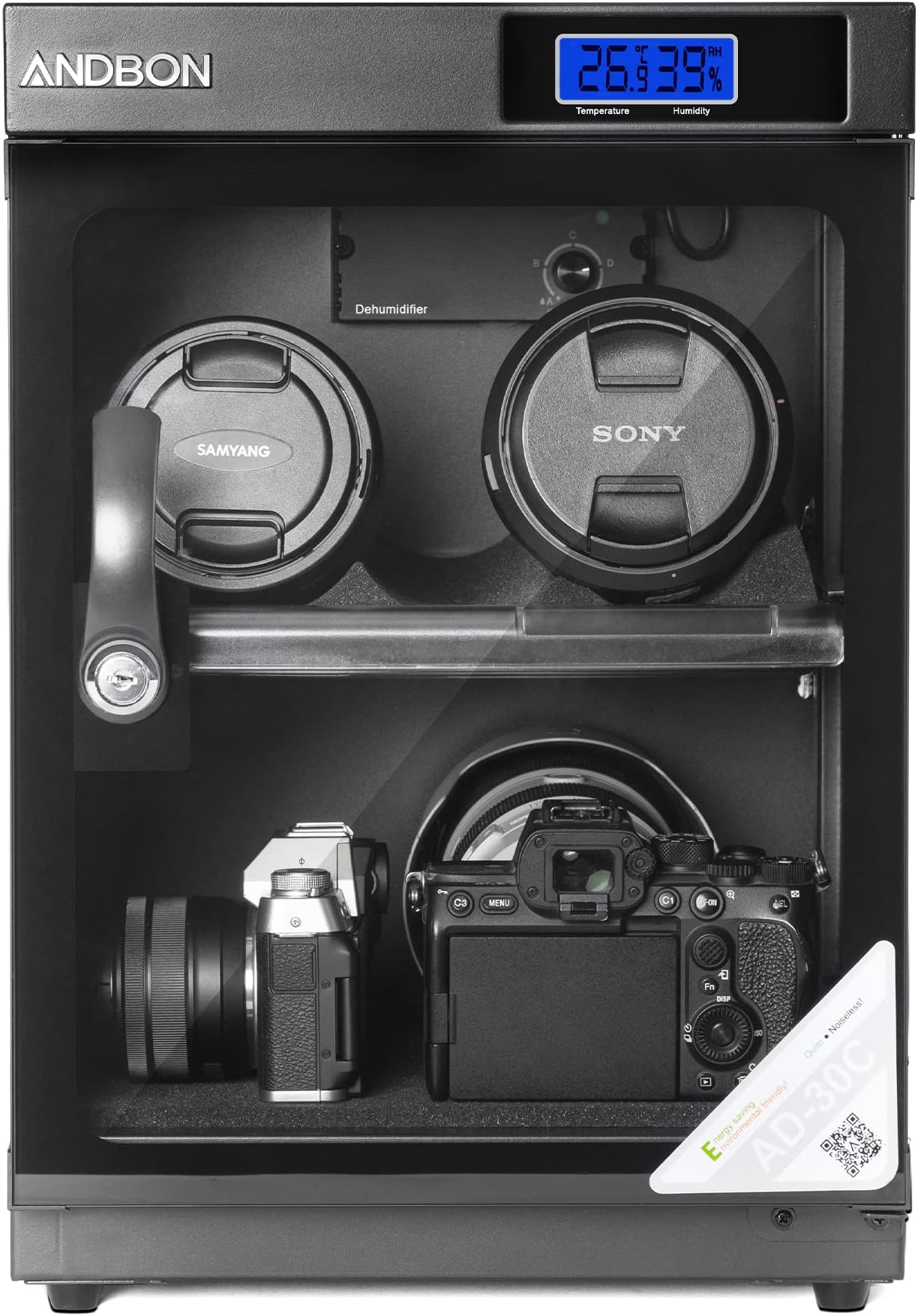 Andbon AD-30C 30 Liters Capacity Digital Display Dry Cabinet (Black ...