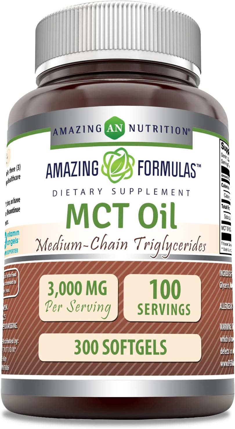 Amazon.com: Amazing Formulas MCT Oil Supplement | 1000 Mg per Serving | Softgels | Non-GMO ...