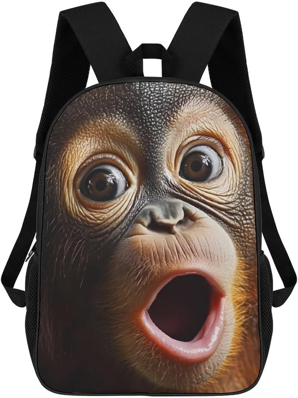 Amazon.com | Orangutans Monkeys Big Face Unisex Backpack 17" Casual ...