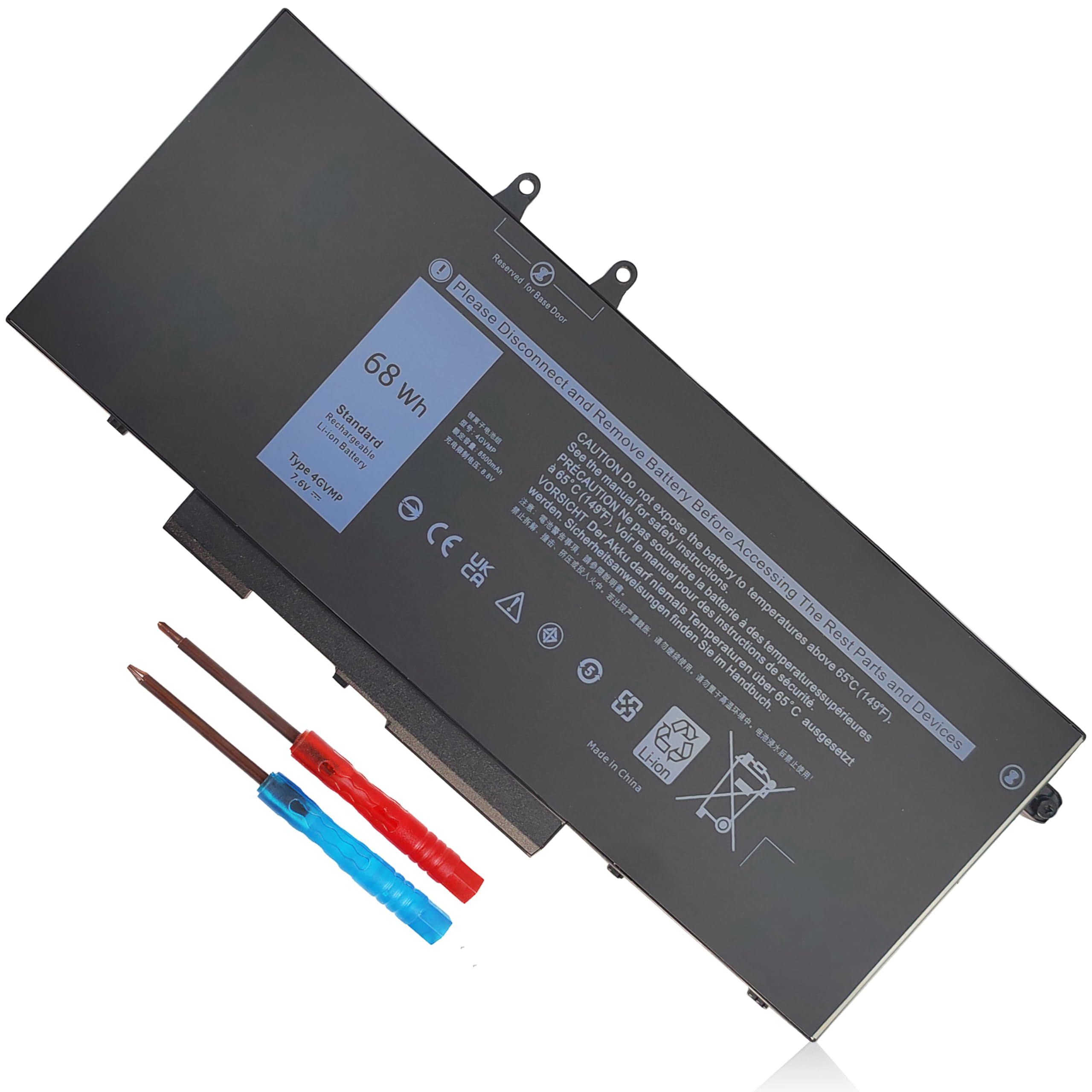 68Wh 4GVMP C5GV2 0X77XY Battery for Dell Latitude 5500 5400 Precision ...