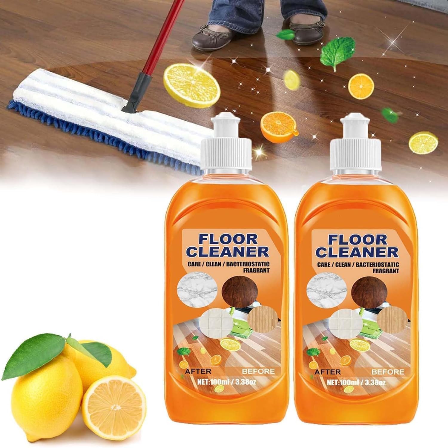 Jue-Fish Floor Cleaner,Powerful Decontamination Floor Cleaner, Momeng ...