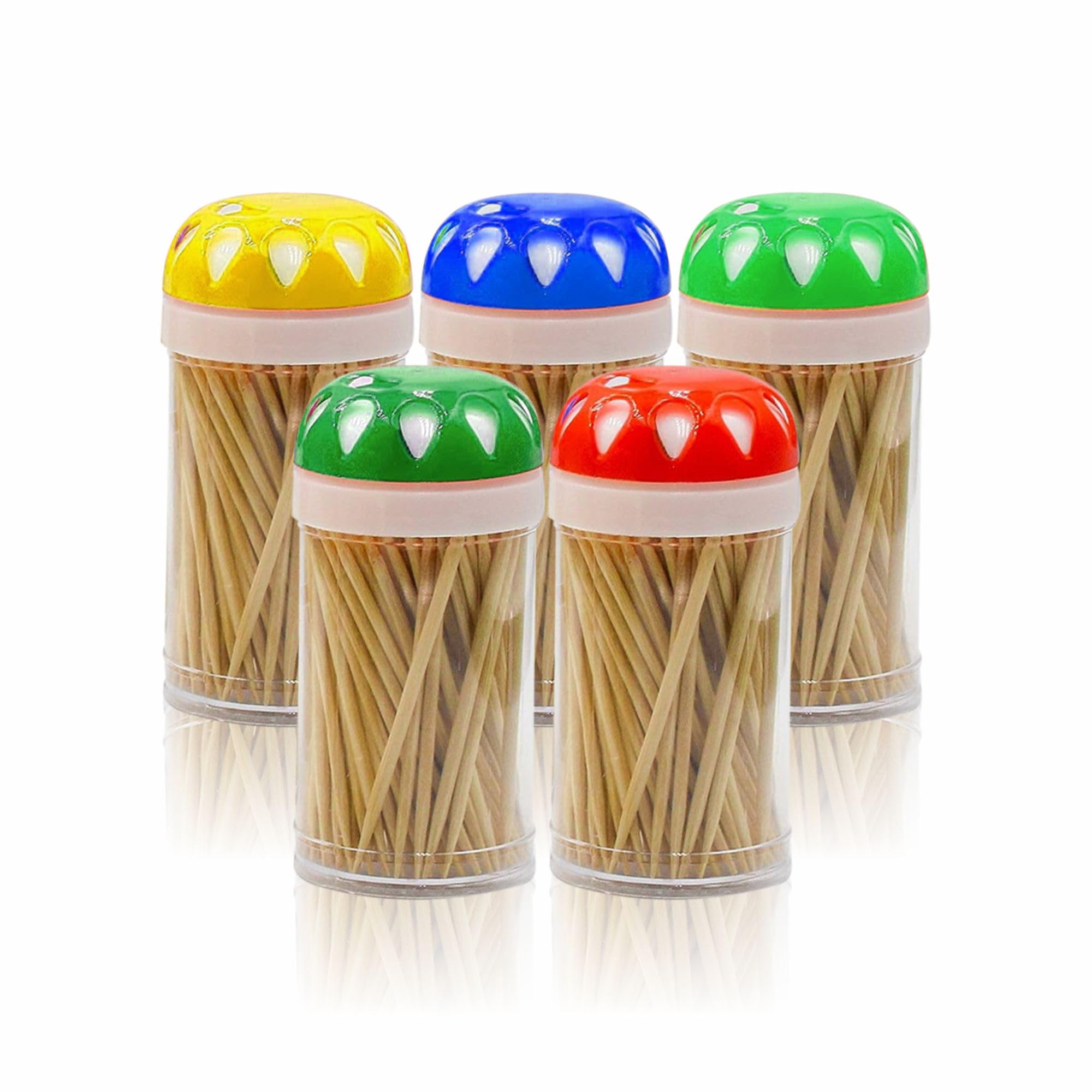 Wooden Toothpicks Cocktail Sticks Safe Round Wood Dental Sticks Storage ...