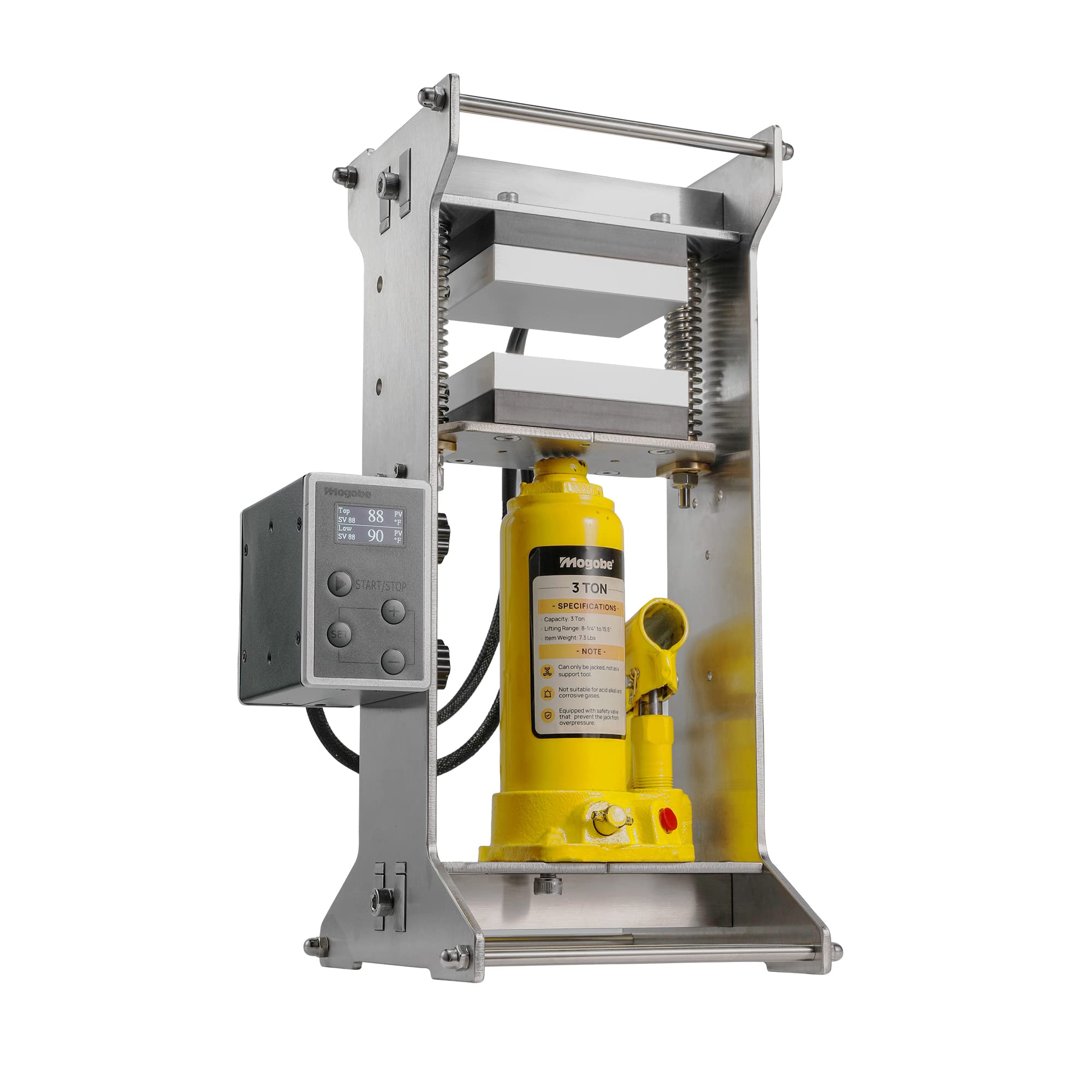 Buy Mogobe 3 Ton Manual Heat Press Machine, 3X4 Inches Heated Plates ...