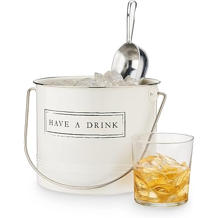 Amazon.com: Twine Cold Drinks Ice Bucket, Galvanized Metal Drink Tub ...