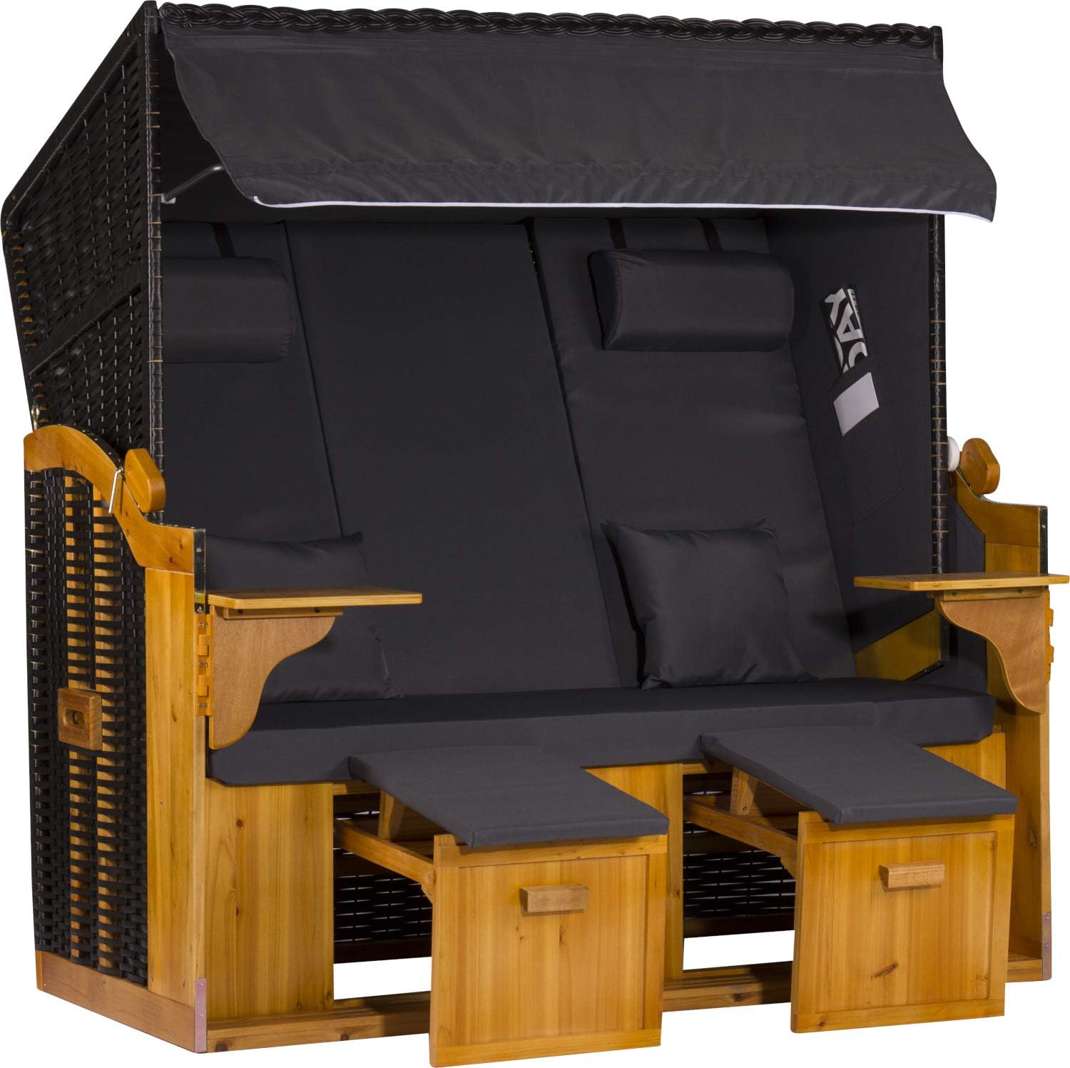 Webavita - Strandkorb Ostsee XXL | 3 Sitzer | Bausatz | Geflecht ...