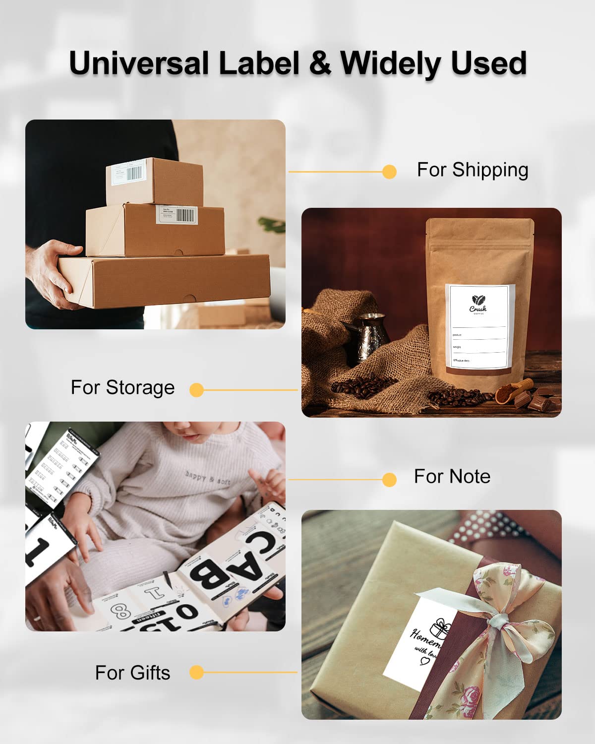 Snapklik.com : 4x6 Thermal Label Printer Paper - 100 PCS White 4"x6 ...