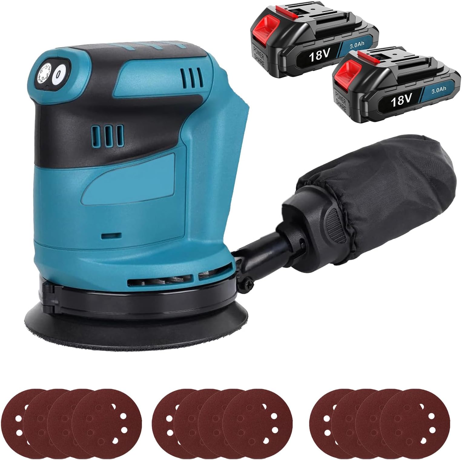 INGCO 20V Cordless 1/4 Sheet Sander 12000RPM Electic Orbital Sander ...