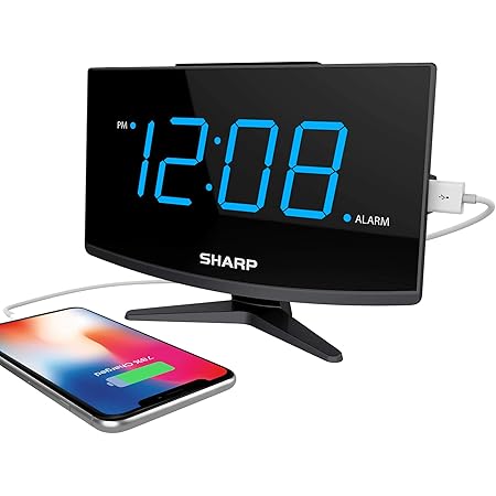 Amazon.com: Sharp SPC106X LED Alarm Clock (Black) : Home & Kitchen