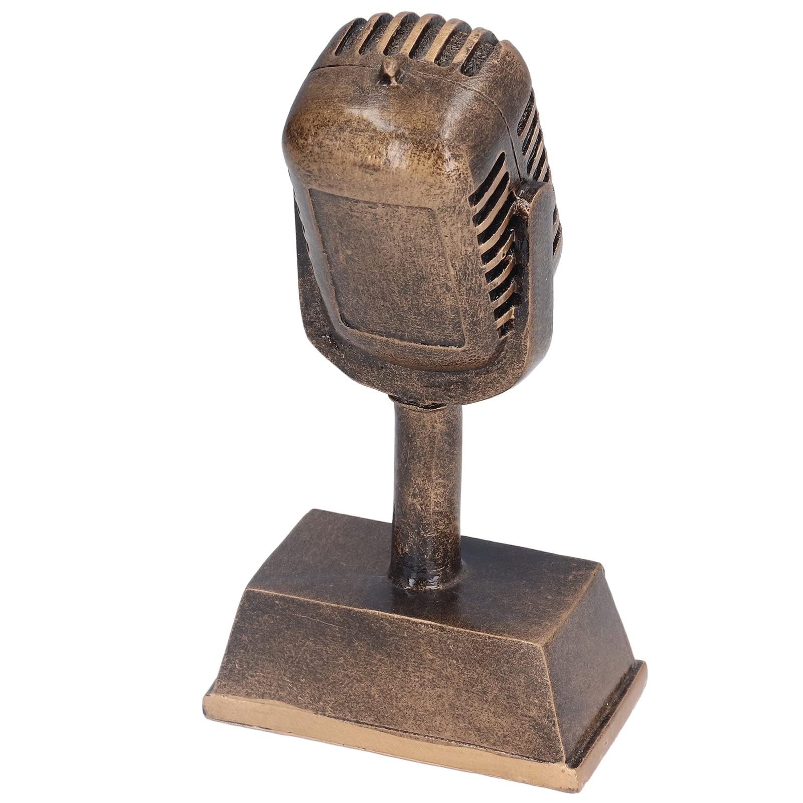 Snapklik.com : Award Trophy, Retro Microphone Props Model Resin Vintage ...