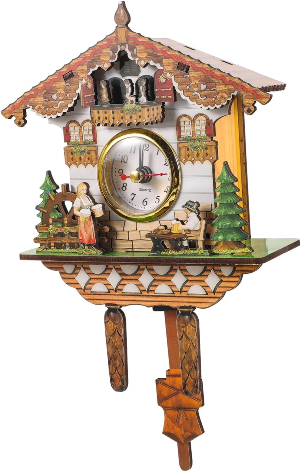 Amazon.com: Ciieeo Home Living Room Cuckoo Handcrafted Clock Cuckoo ...