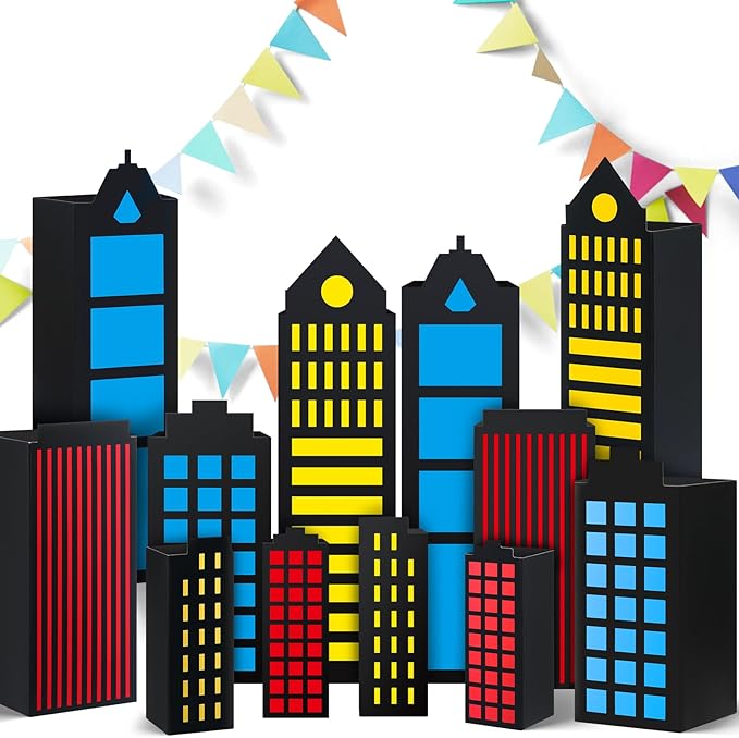 Amazon.com: Motiskyy 12 Pcs Skyscraper Party Favor Boxes Hero Gift ...