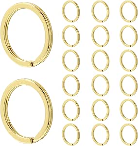 Amazon.com: Kemcatui Flat Key Rings 20 Pieces 1 Inch / 25mm - Metal ...
