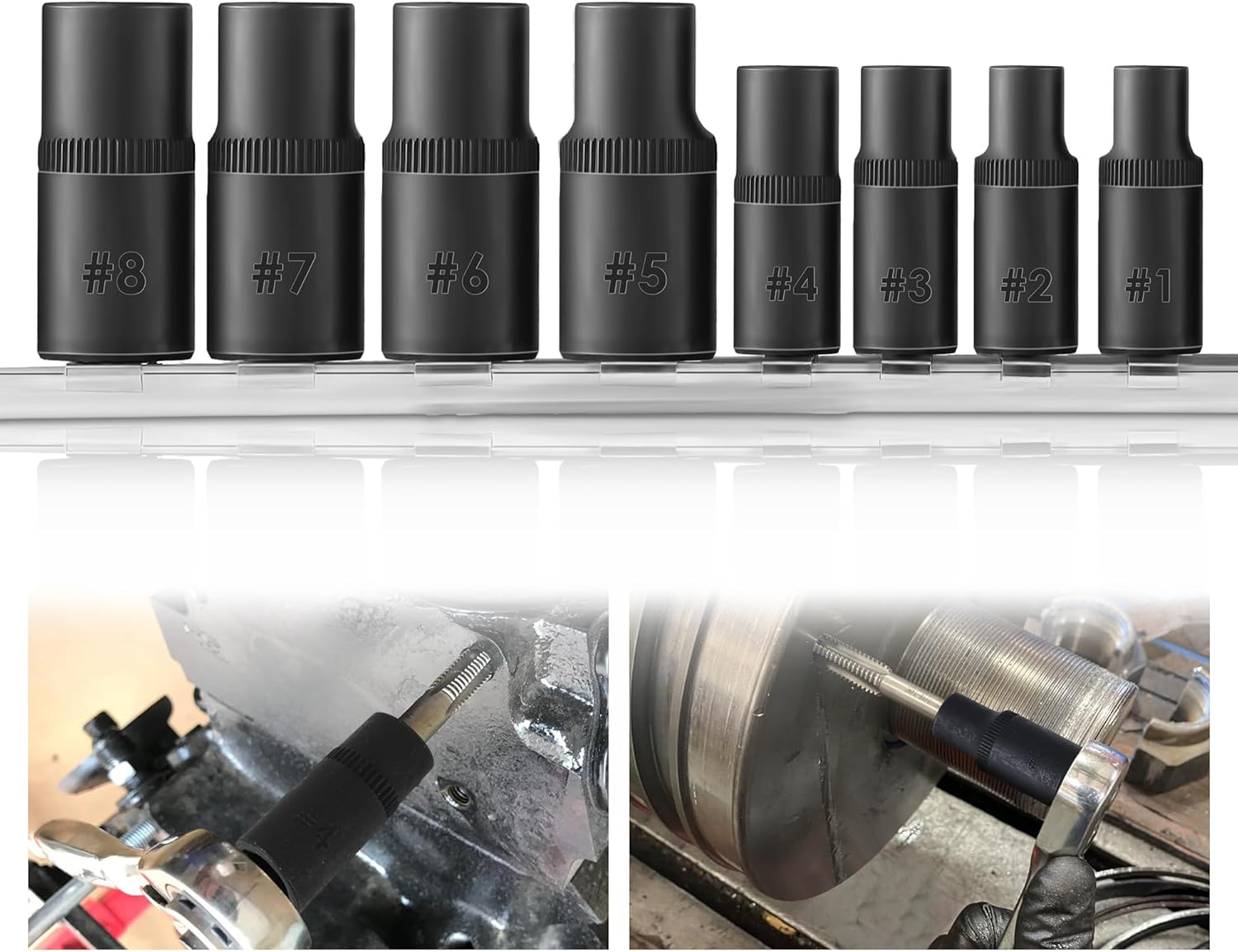 Amazon.com: Feekoon 70500 Tap Socket Set, 1/4" and 3/8" Drive Tap ...