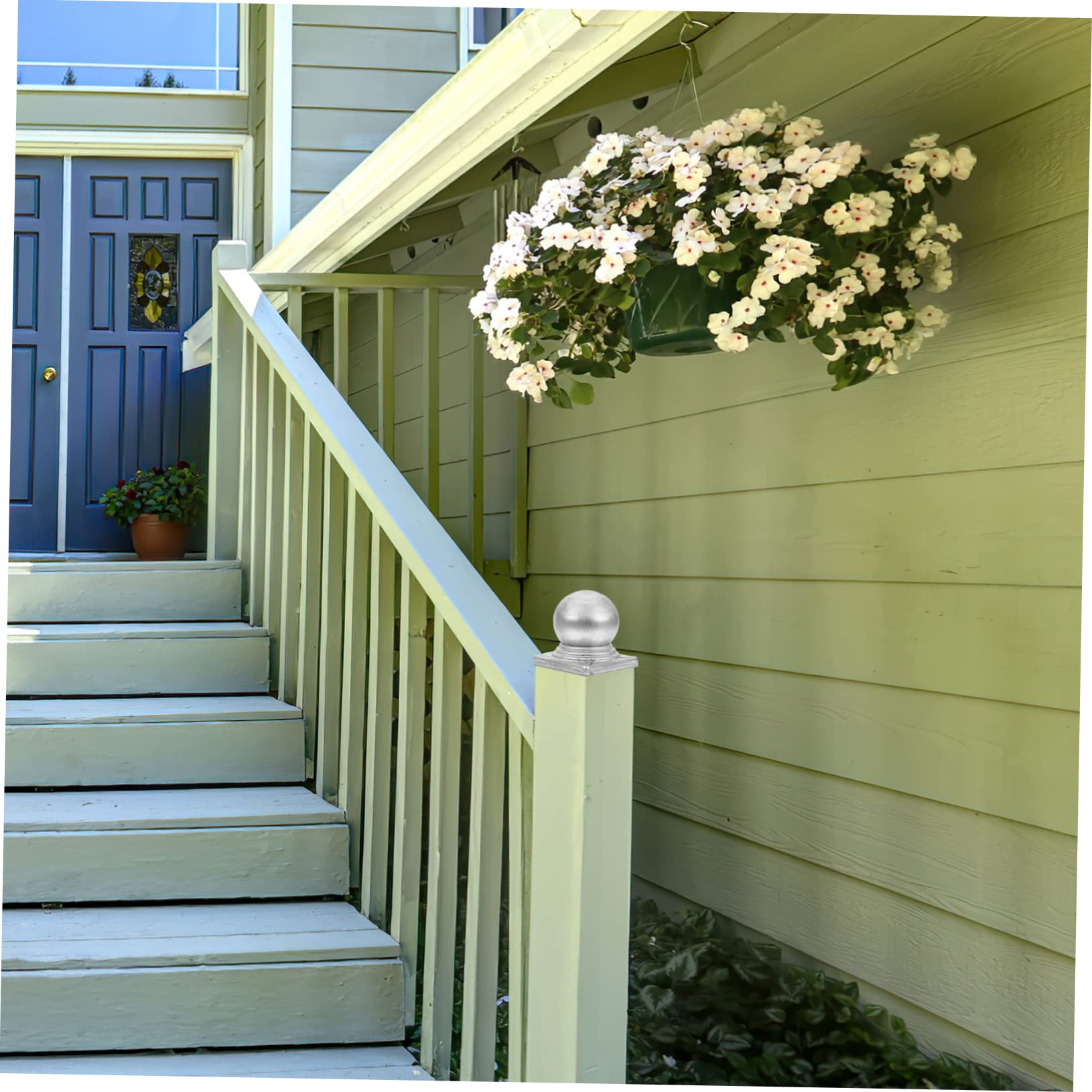 Deck Post Base Cover 4-Pack White Vinyl Fence Post Caps - Weatherproof ...