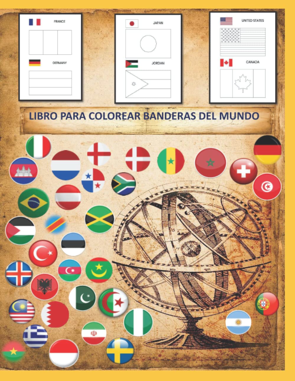 Libro Para Colorear De Banderas Del Mundo 106 Banderas Con | Desertcart ...