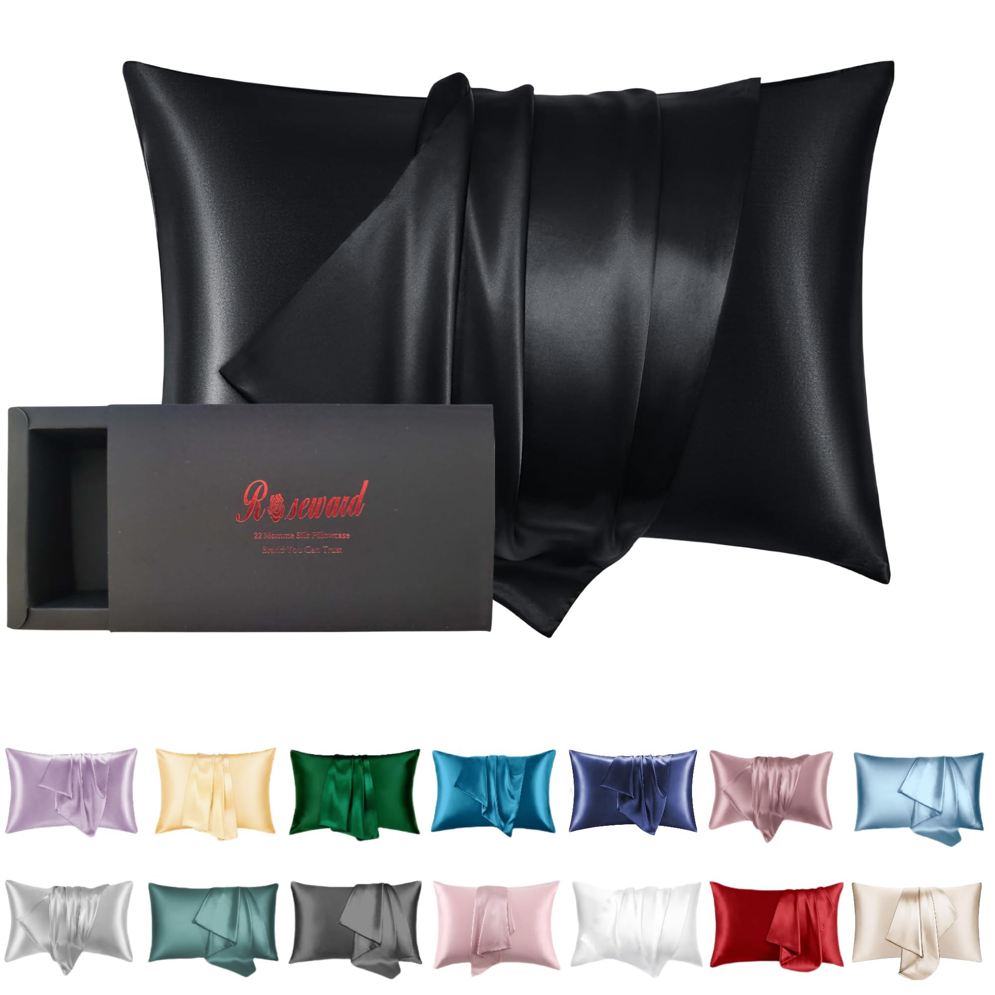 Amazon.com: Organic Silk Pillowcase for Hair and Skin Made in USA ...