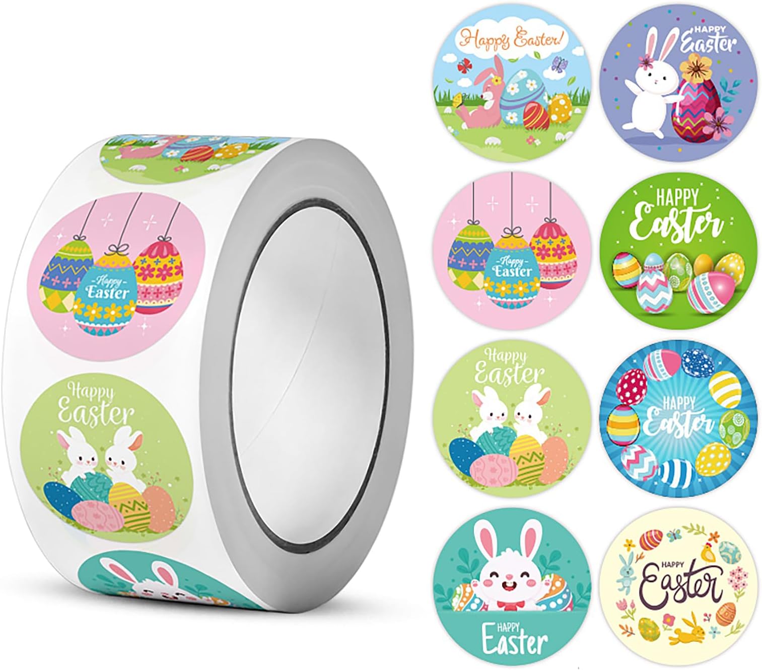 Amazon.com: 500 Pcs Easter Stickers 1.5 Inch Bunny Stickers Cute Egg ...