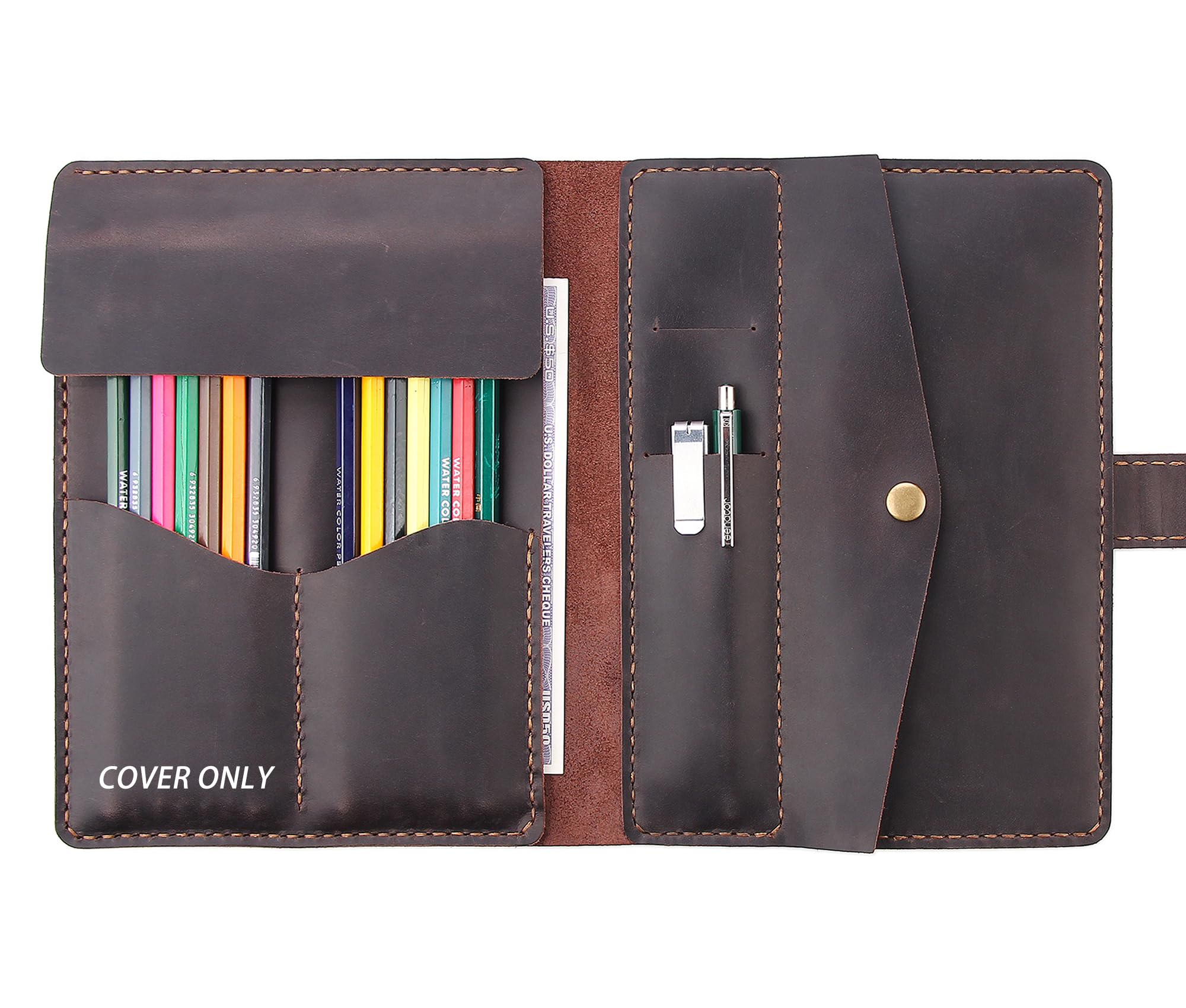 Amazon.com: Robrasim Leather Pencil Case Pouch, Handmade Artist Draw ...