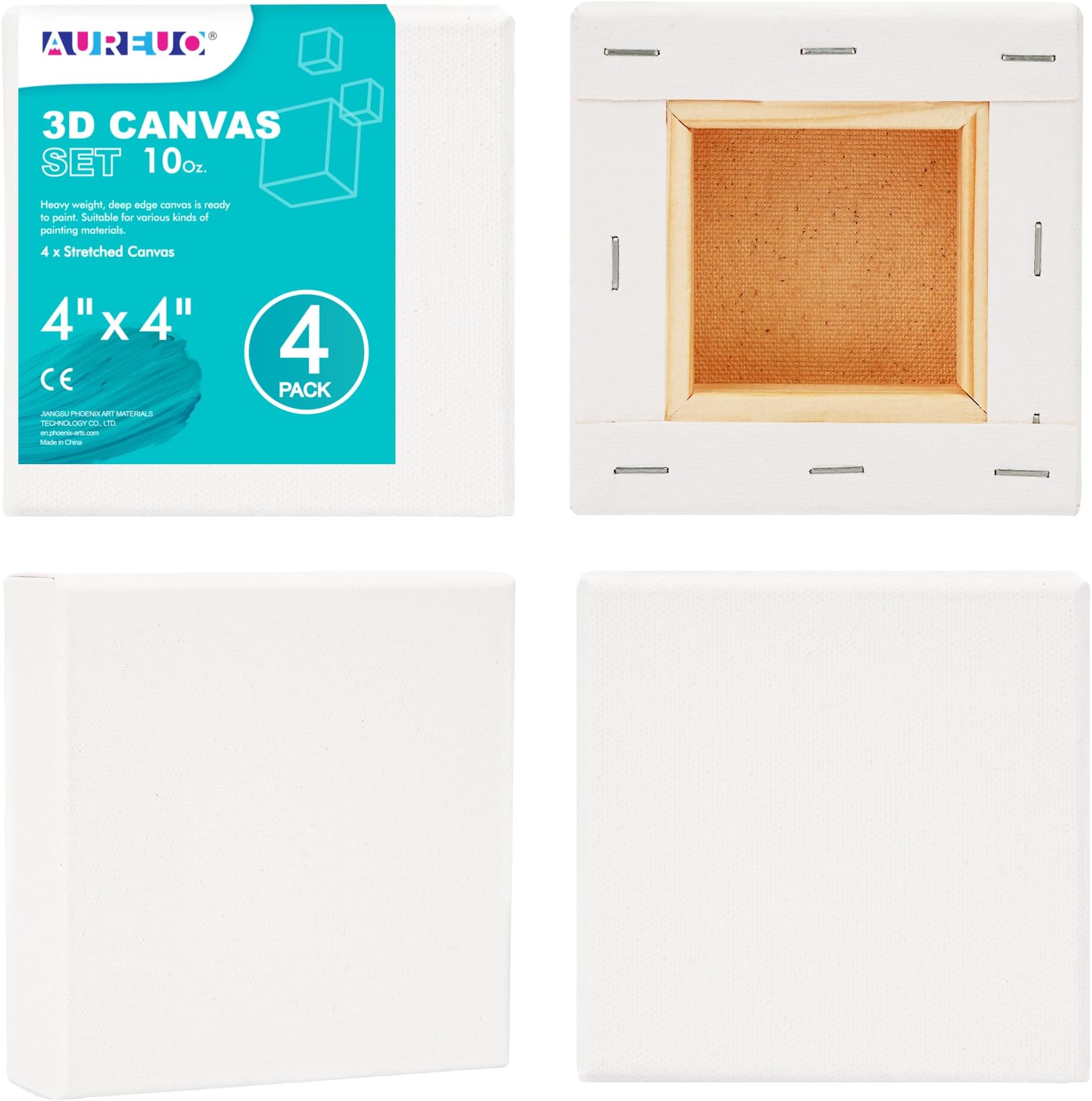 Amazon.com: SL crafts Mini Stretched Canvas 4x4 Inch Small Blank Canvas ...