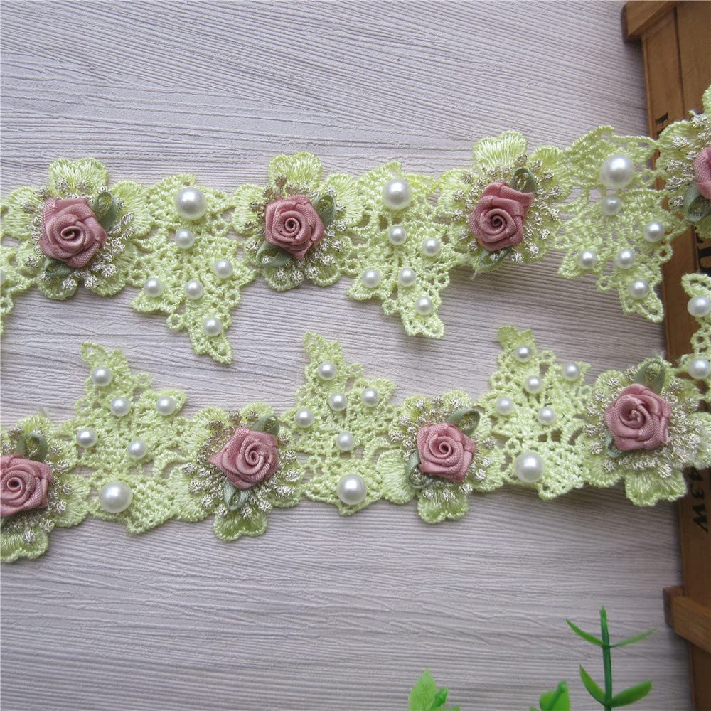 Craft Lace Trim Vintage Black Gold Trim - 1 Yard Floral Applique Ribbon ...