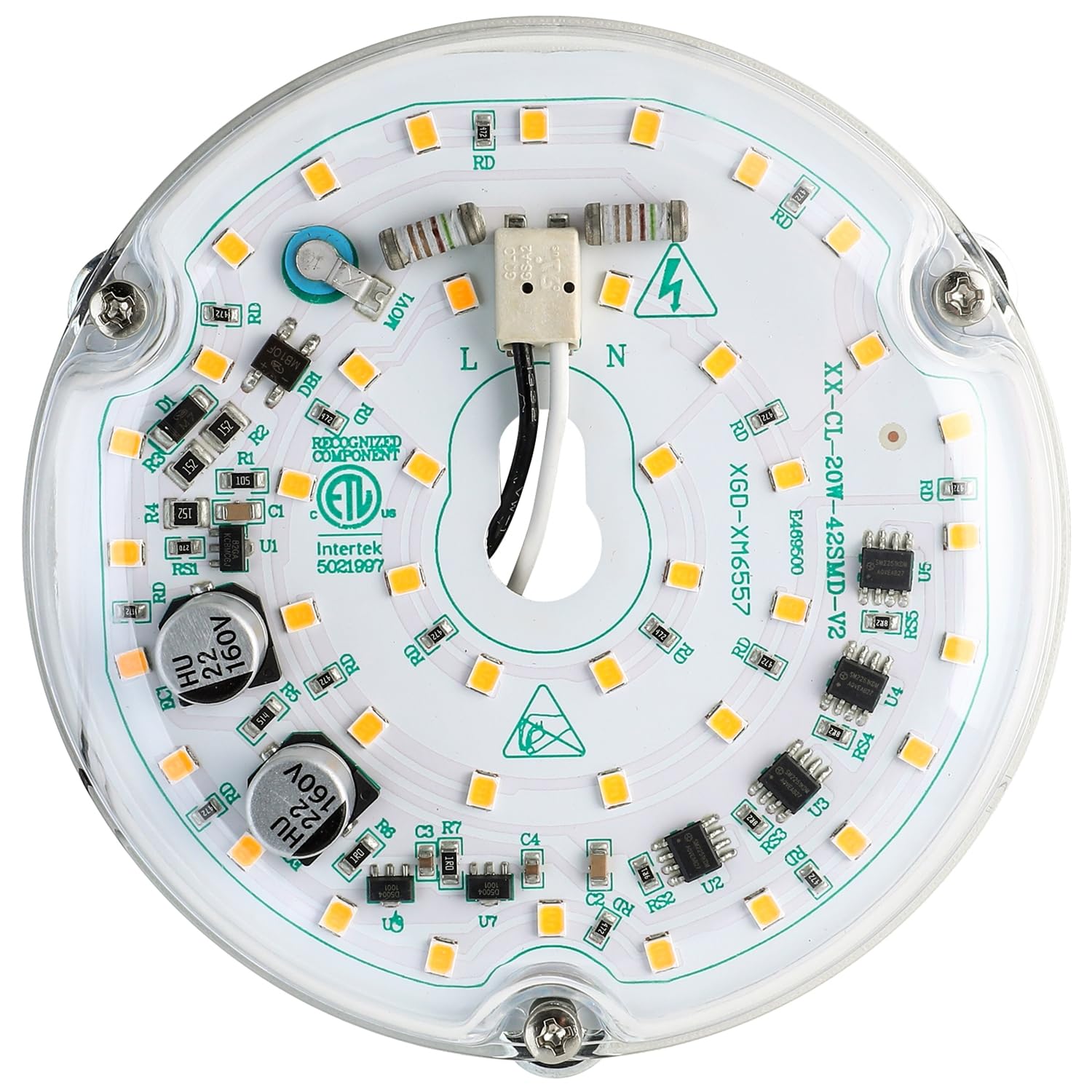 HAOLEDI 4'' 20W LED Ceiling Fan Light Retrofit Kit, Ceiling Light ...