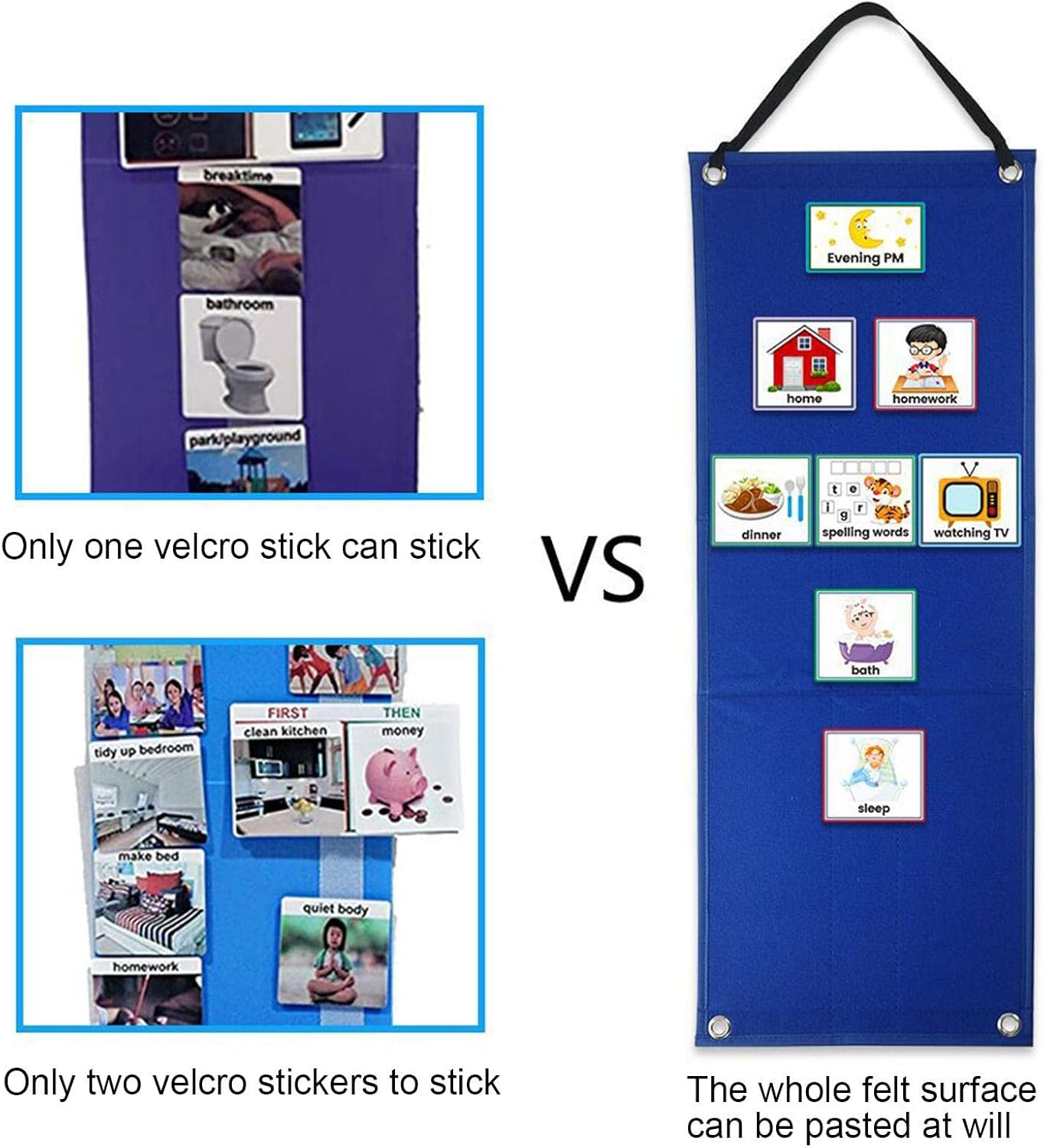 Daily Schedule Pocket Chart,Kids Visual Schedule Bermuda | Ubuy