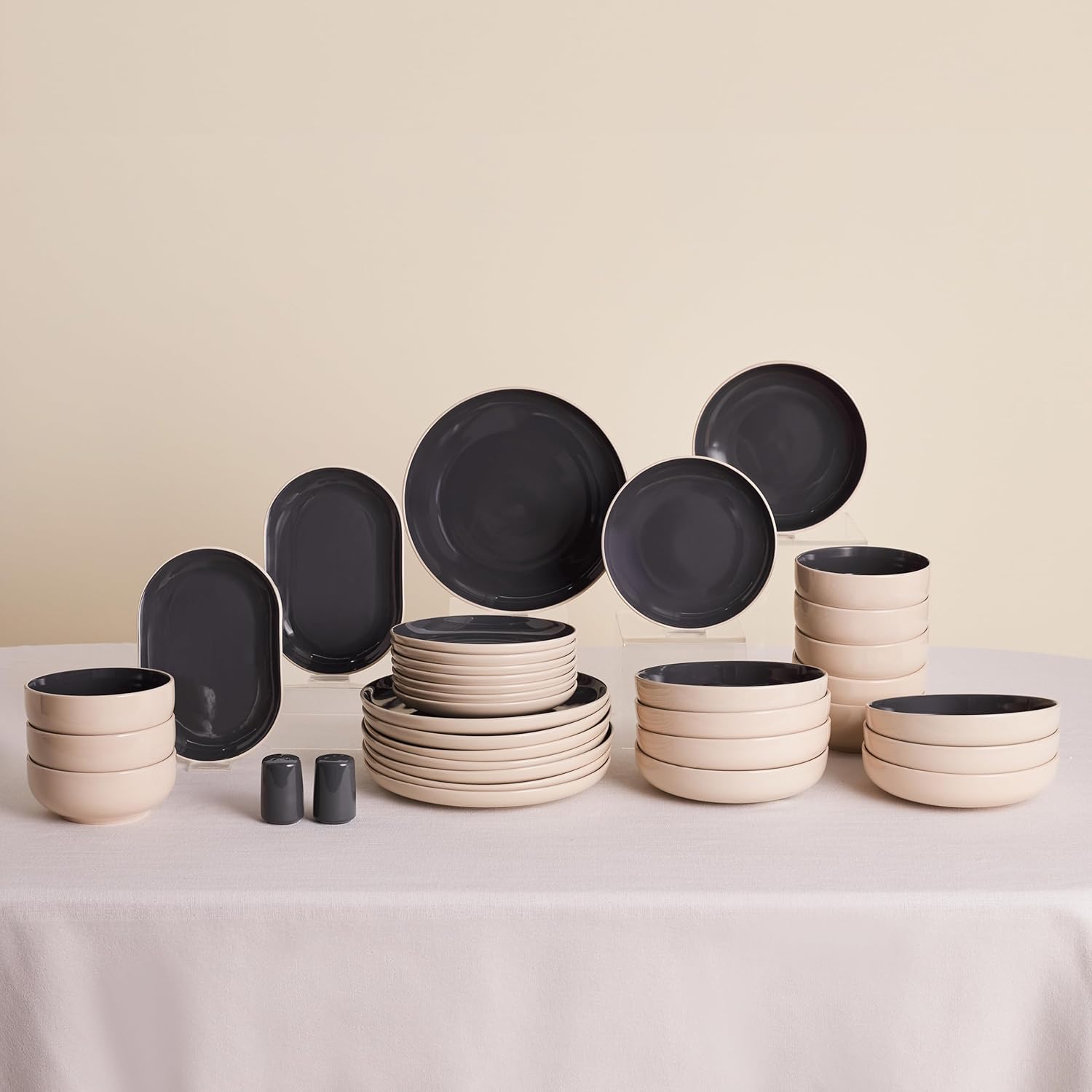 Amazon.com: Karaca Terra 36-Piece Stoneware Dinnerware Sets for 8 ...