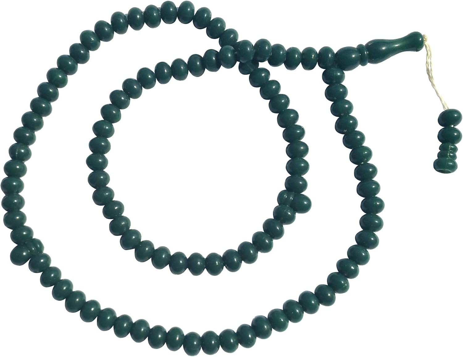 TheTasbih Small 99-bead Forest Green Plastic Tasbih 6x5mm Beads Muslim ...