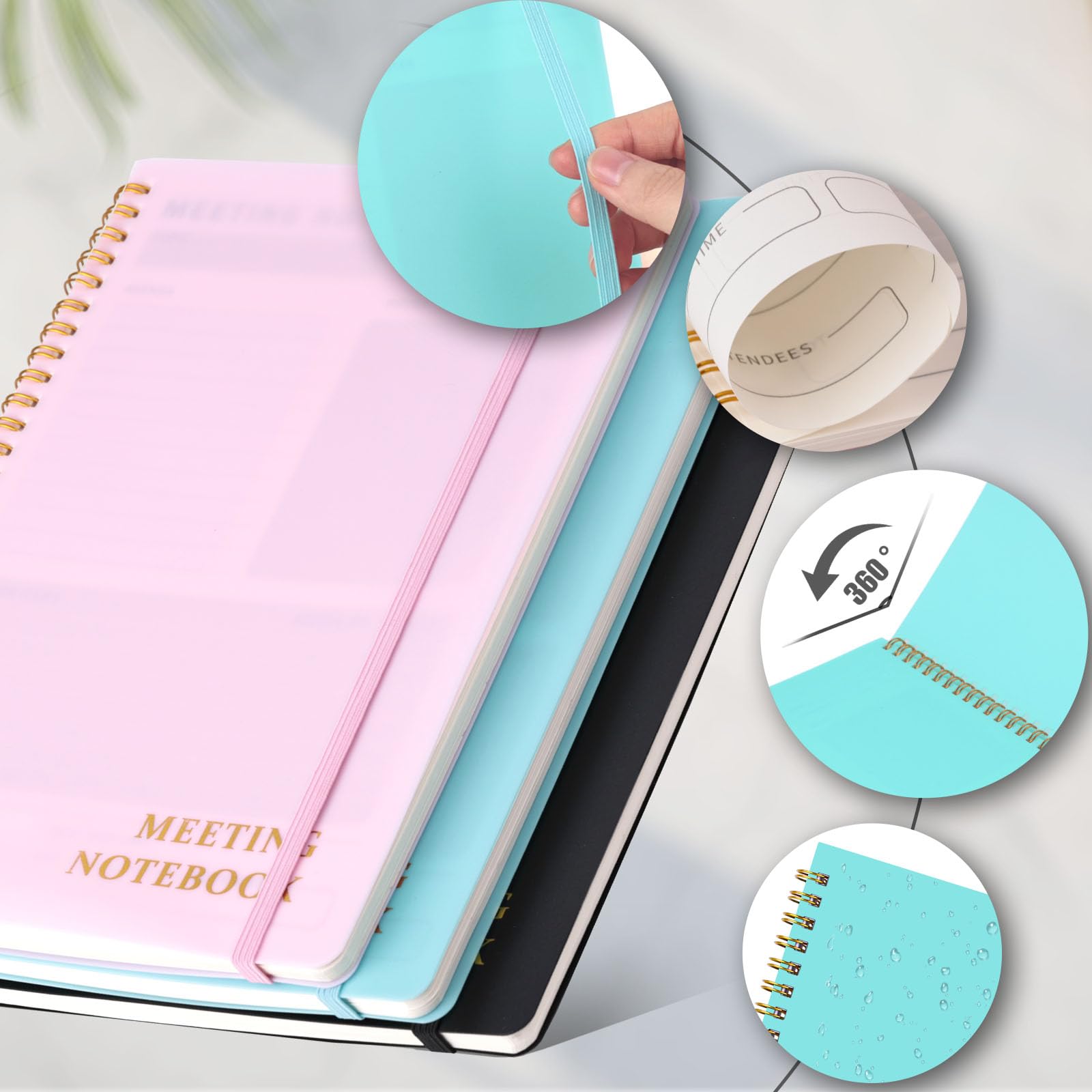 Snapklik.com : Simplified Meeting Notebook, 7x10 Inch Meeting Notebook ...
