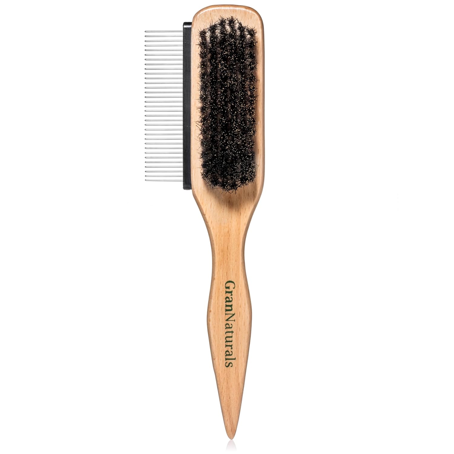 Amazon.com : GranNaturals Boar Bristle Slick Back Hair Brush w/Comb for ...