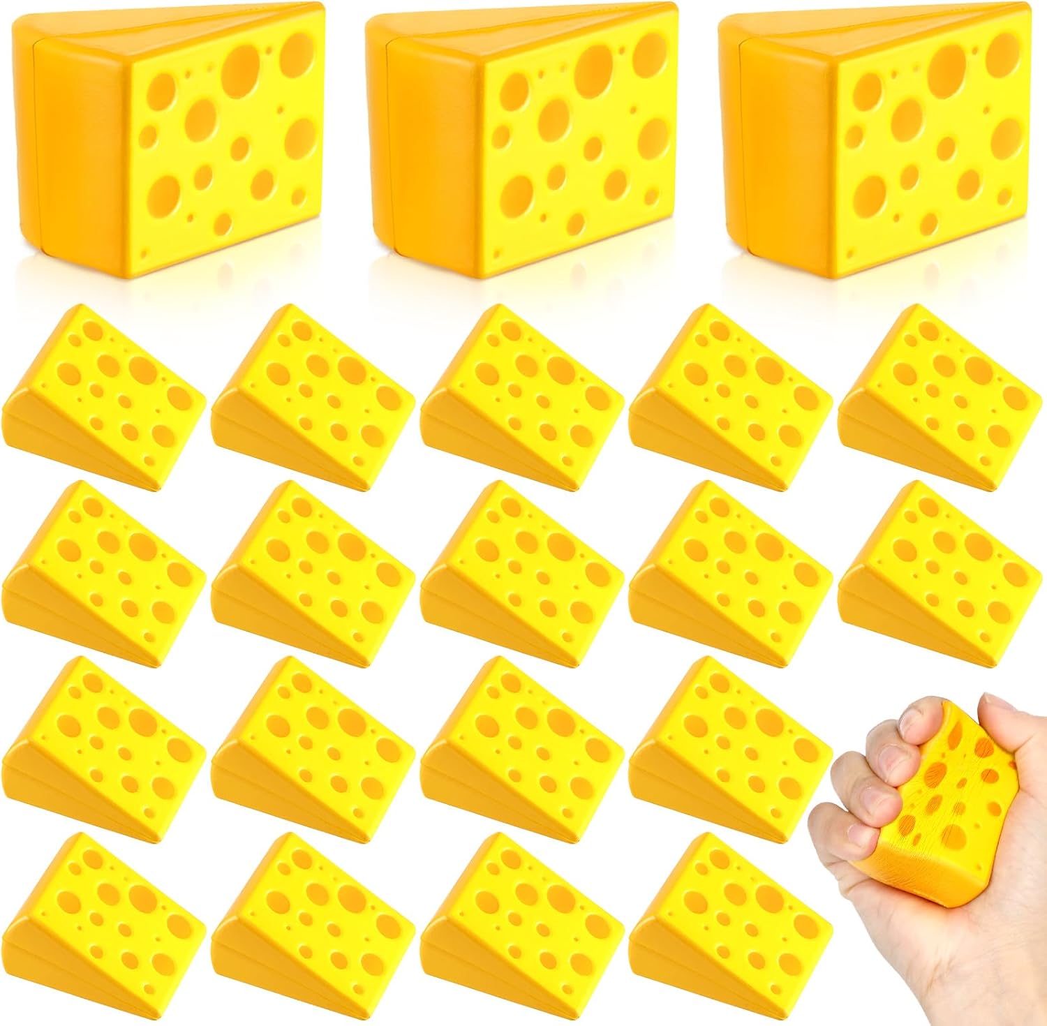 Amazon.com: Libima 50 Pcs 2.3 Inch Cheese Stress Toys Foam Cheese ...