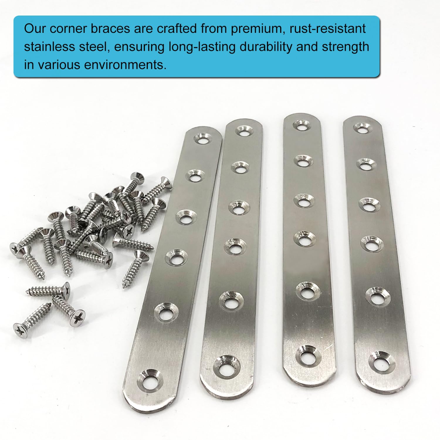 Snapklik.com : QSJ 4 Pack Flat Straight Bracket Mending Plate For Wood ...