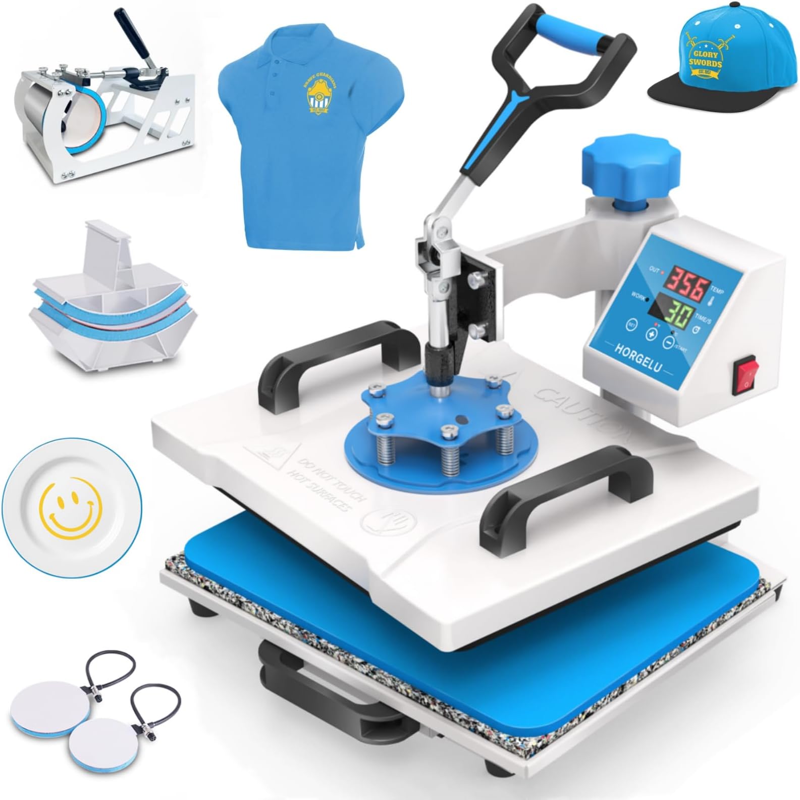 Amazon.com: TOPDEEP 5 in 1 Heat Press Machine, 12x15 inch Swing Away ...