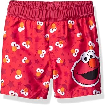 Amazon.com: Sesame Street Boys' Elmo Infant Swim Trunk, Red, 12M ...