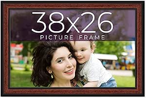 Amazon.com - 38x26 Frame Executive Brown Solid Wood Picture Frame Width ...