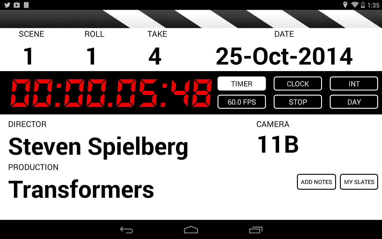Clapperboard PRO & Shot log - App on Amazon Appstore