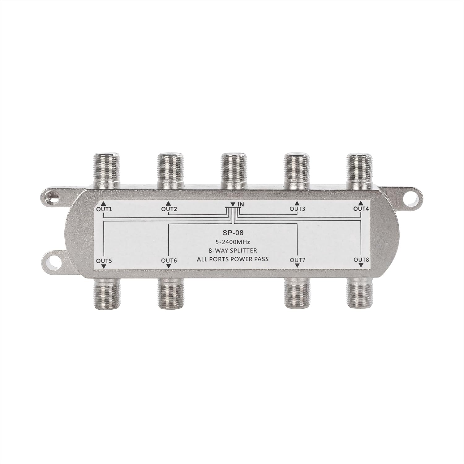 Amazon.com: OFCN 8-Way Splitter 5-2400MHz for Satellite/Cable TV and ...