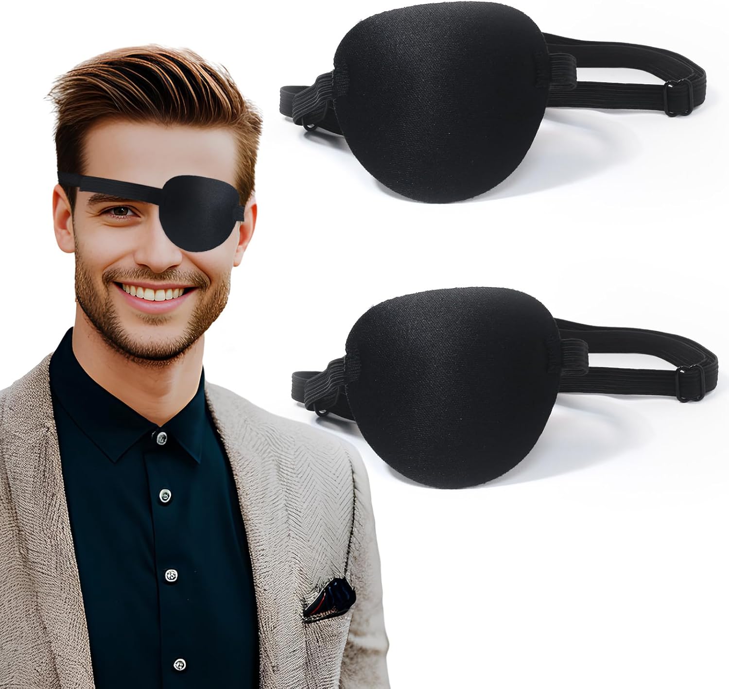 Amazon.com: enttgo Eye Patch,2Pcs Eye Patches for Adults,Adjustable ...