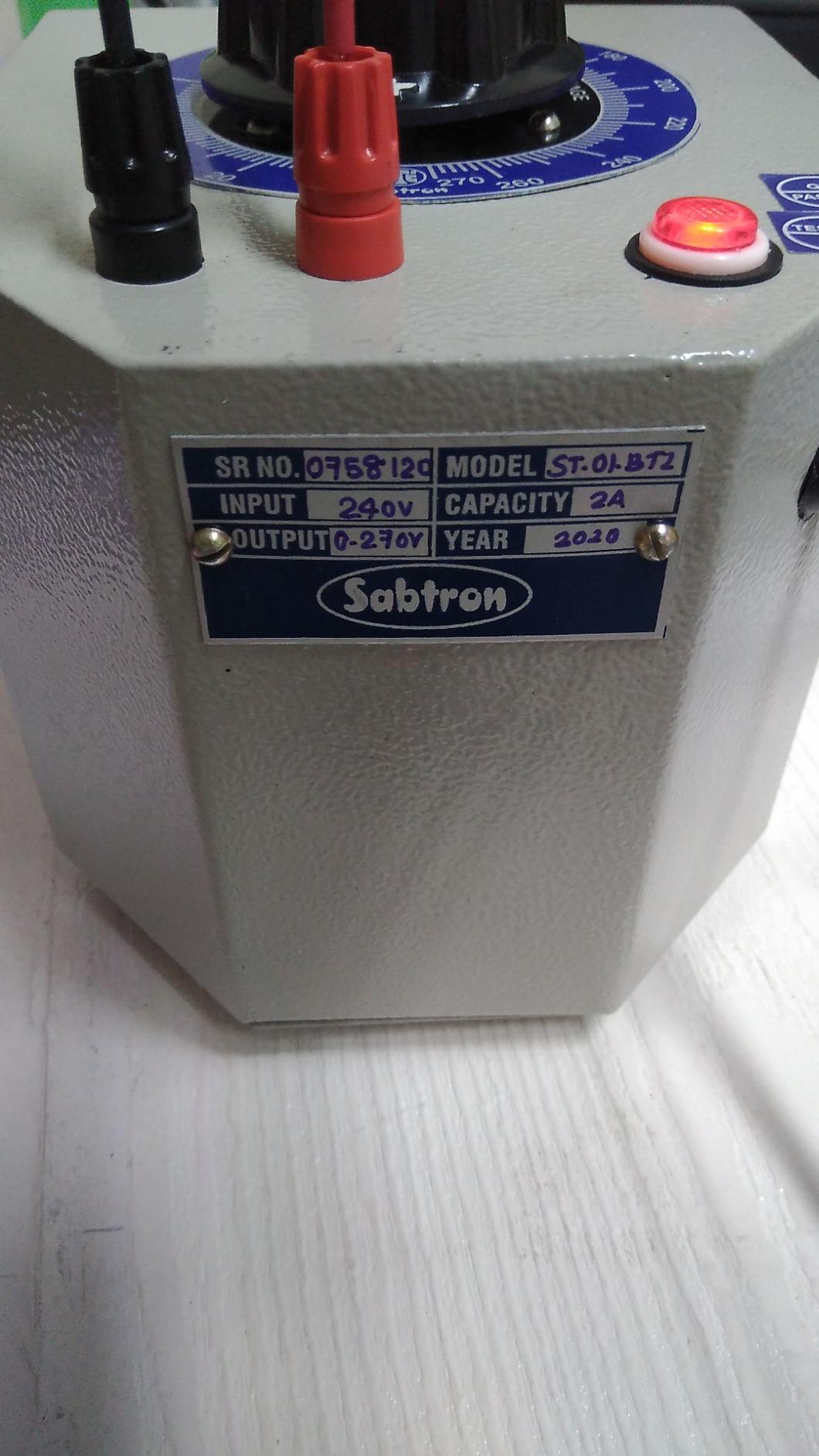 SABTRON 2 AMPS SINGLE PHASE VARIABLE TRANSFORMER BOX TYPE : Amazon.in ...