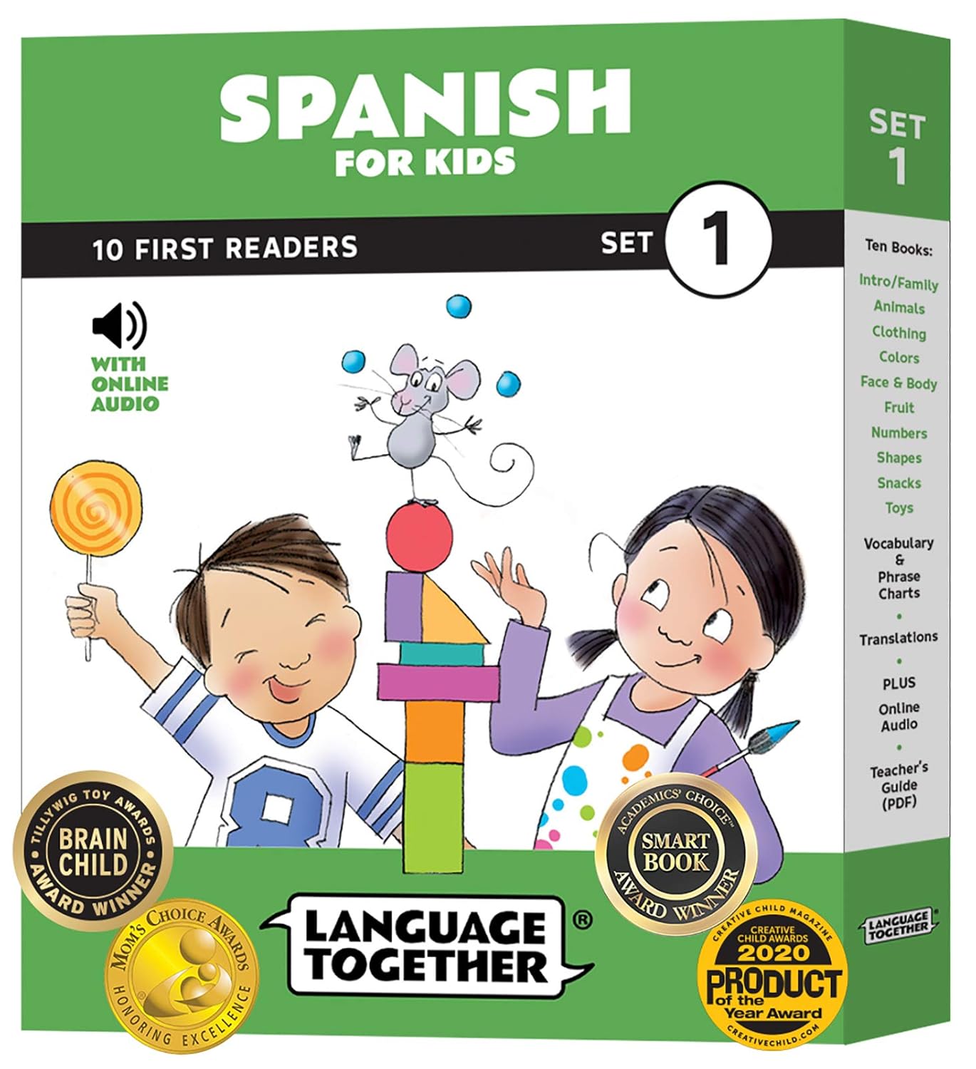 Spanish for Kids: First 10 Readers Book Pack with Online Audio ...